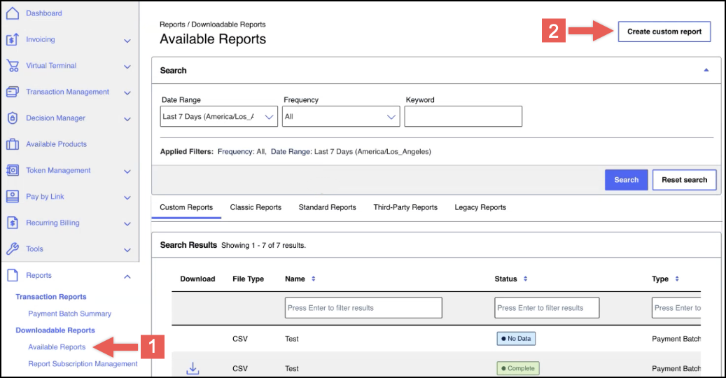 Generating a Report with Invoice Data